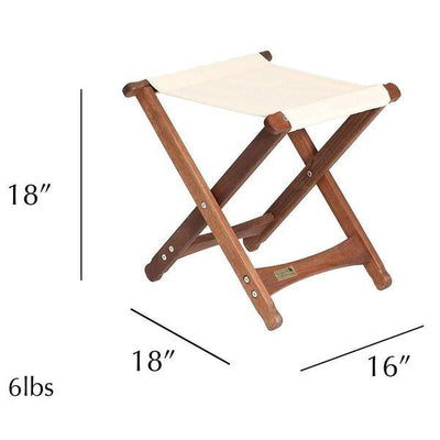 Folding Camp Stool | Canvas | Green or White - Life inTents